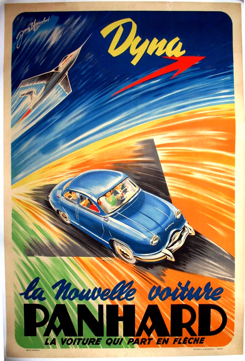 Deadly Curves: 1952 & 1954 Panhard Dyna Junior Posters