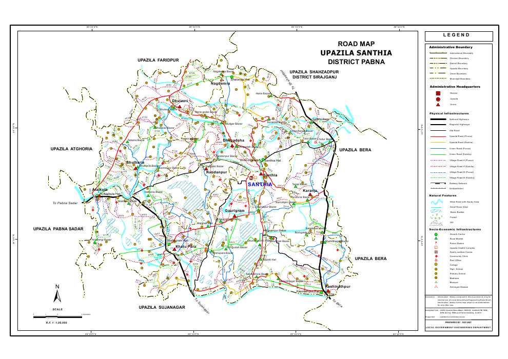 Mouza & Land Use Maps of Santhia Upazila, Pabna, Bangladesh - Tourism ...