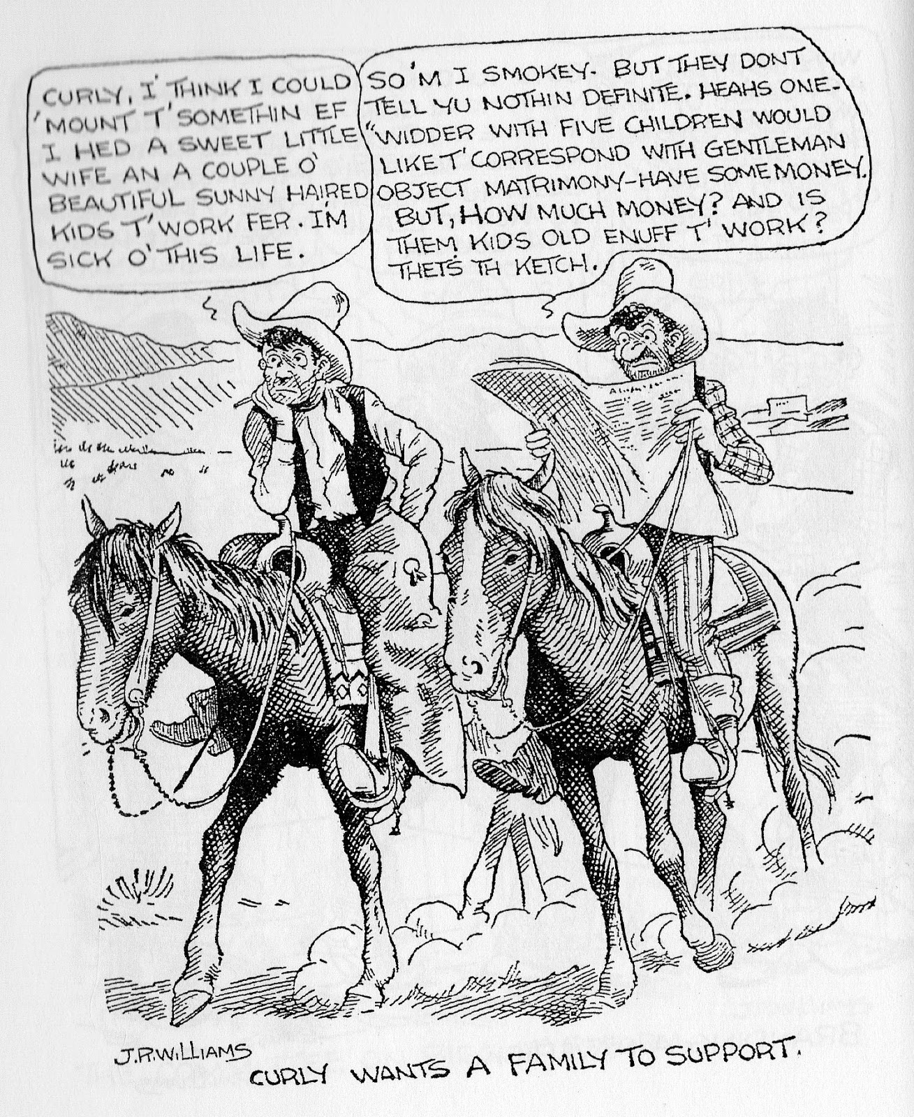 The Blog Fodder: Out Our Way by J.R. Williams - Cowboys