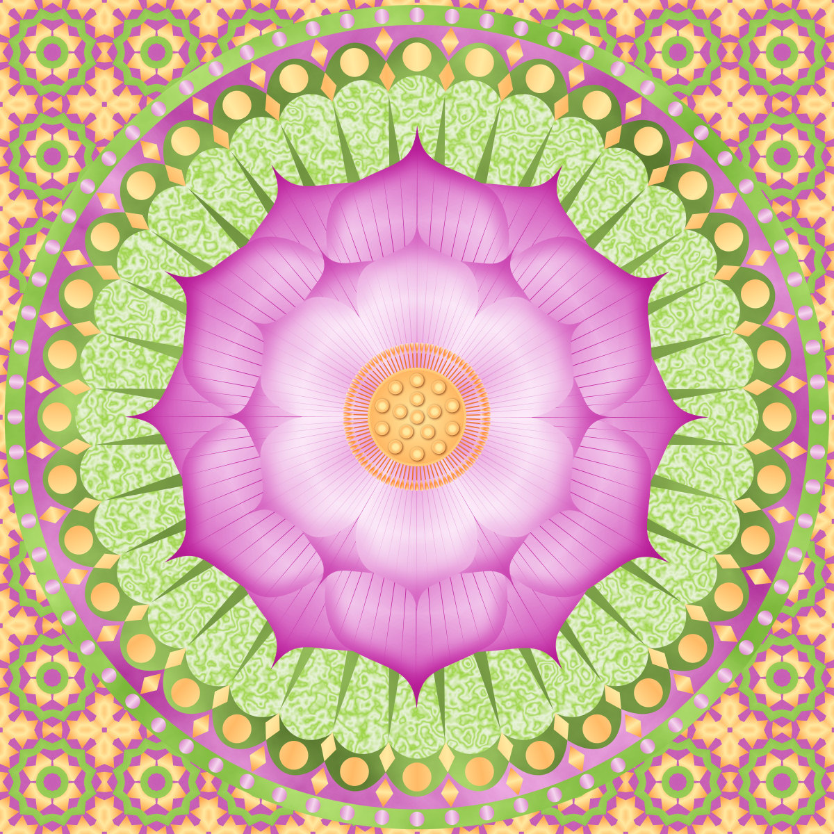 Don't Eat the Paste: Lotus Mandala Coloring Page or Embroidery Pattern