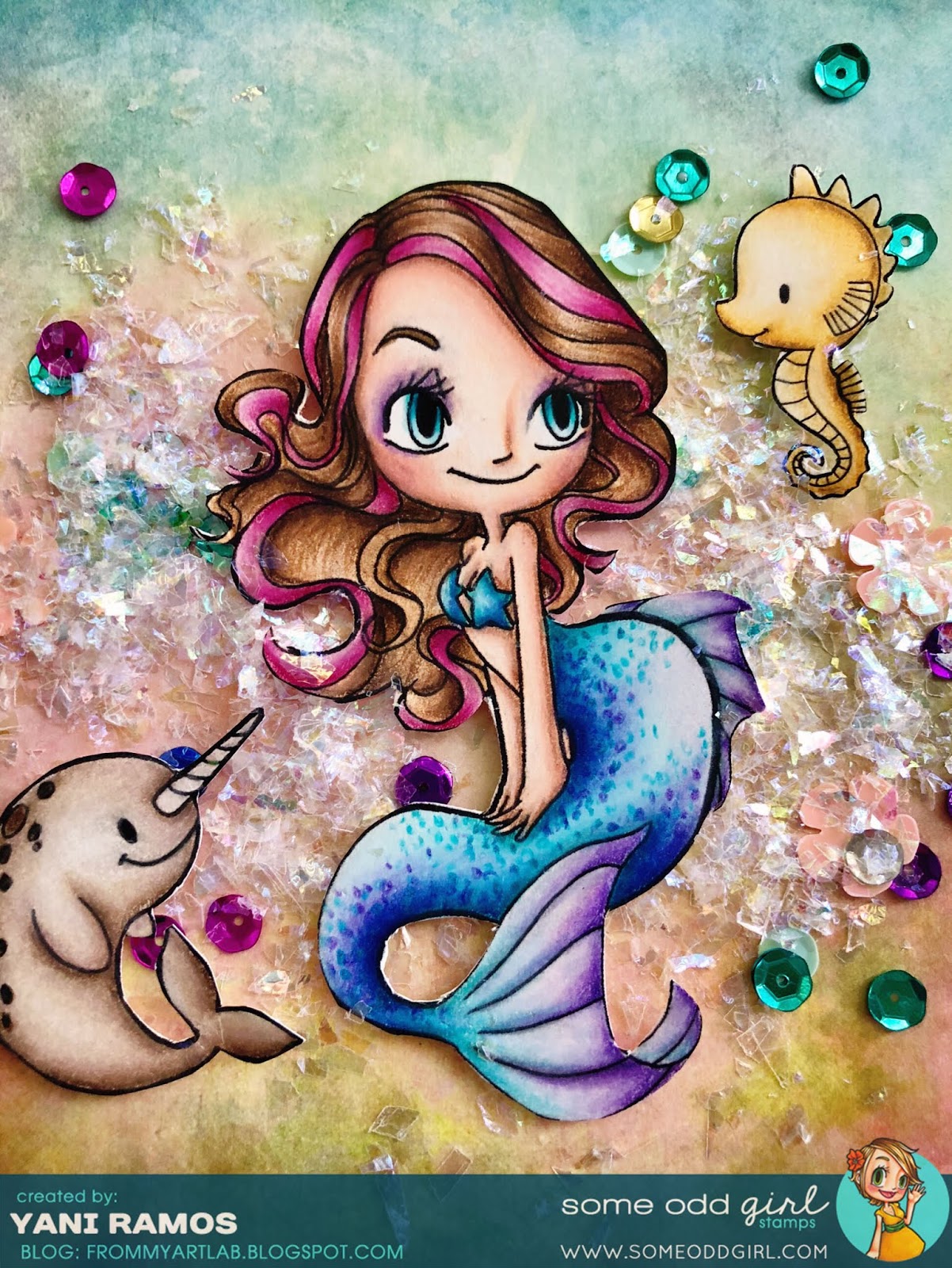 Coloring a Mermaid with Prismacolor Pencils ~ From My Art Lab