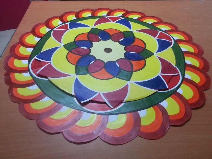 Art ,Craft ideas and bulletin boards for elementary schools: Paper Rangoli