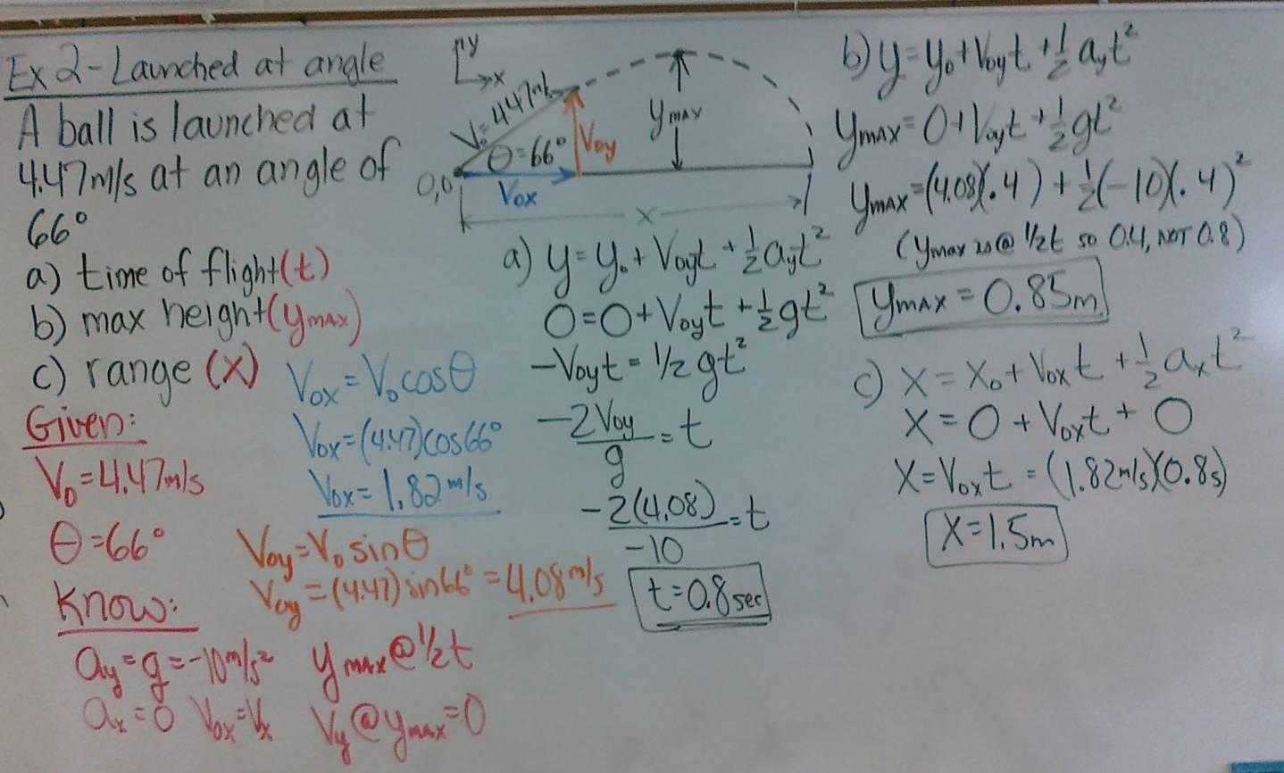 Mr Andrade S Physics Classes Projectile Motion Notes And Homework