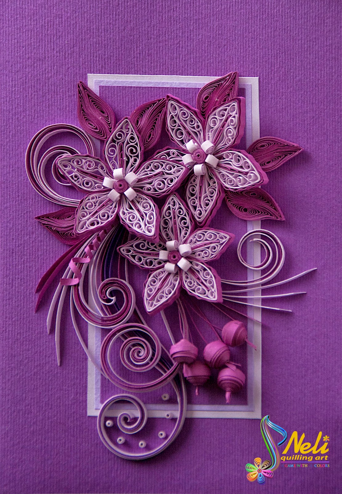 Neli Quilling Art: Quilling card /14.8 cm- 10.5 cm/
