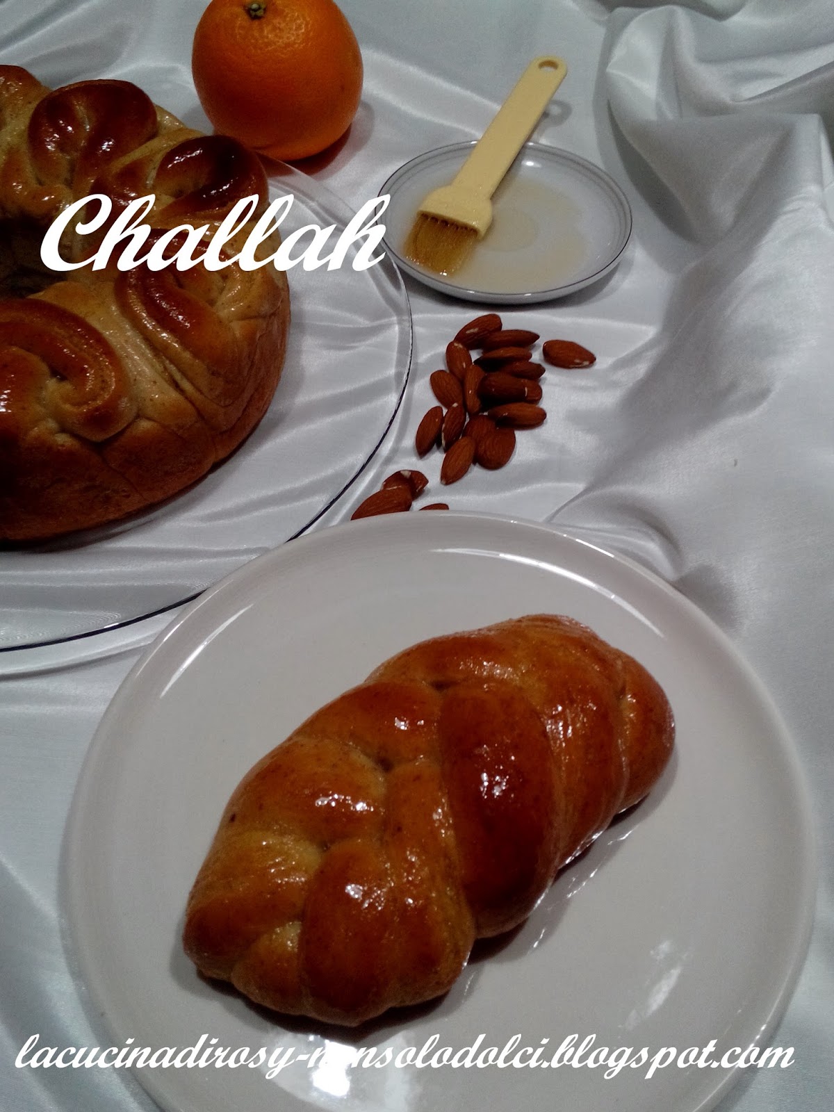 Le Torte Decorate di Rosy: Challah (rivisitata) alle mandorle e arancia