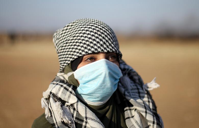 Homemade gas masks in Gaza