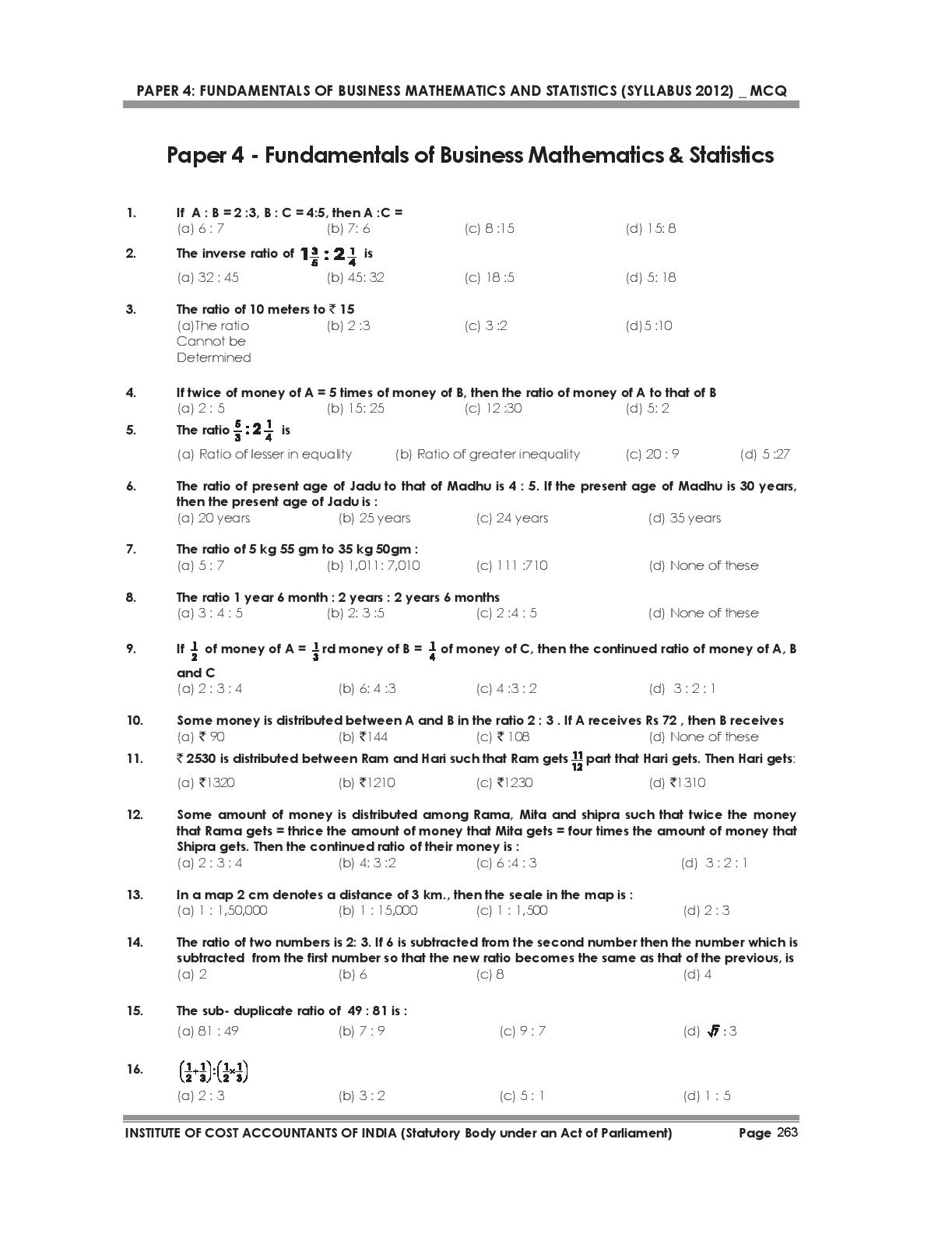 KNOWLEDGE FOR ALL: MCQs FUNDAMENTAL OF BUSINESS MATHEMATICS AND ...