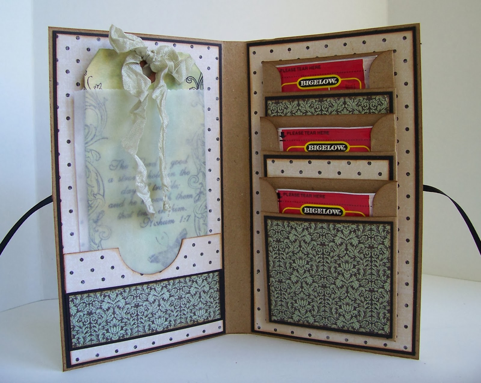 Hands to Work... Heart to Love: Tracy's Triple Pocket Tea Bag Holder Card