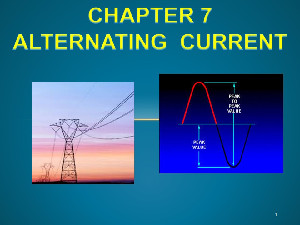 Grade 12: SEMESTER 1 CHAPTER - 5 ALTERNATING CURRENT