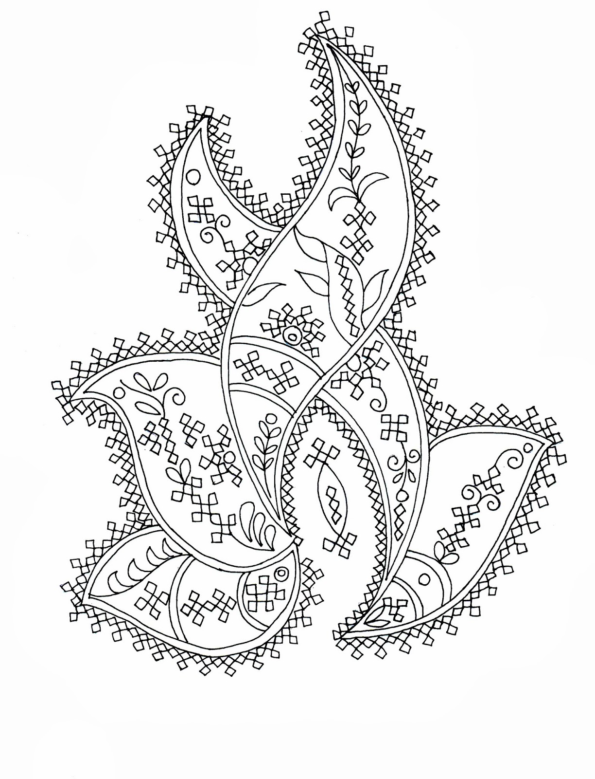 EmbDesignTube: Tremendous Embroidery Sketch Patterns Designs By Sarika