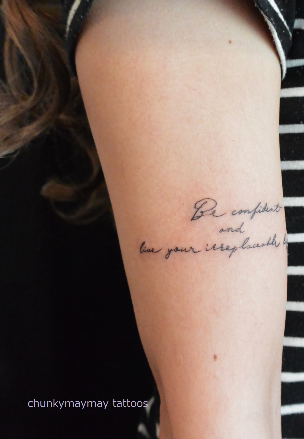 Chunk of MayMay: cursive tattoo