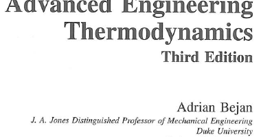 Libros Técnicos: Advanced Engineering Thermodynamics - Adrian Bejan