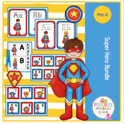 Super Hero Bundle ~ Preschool Printables