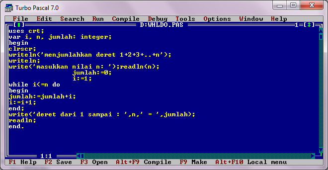 Program While-Do Bahasa Pascal - d a y a k o m p u t e r ku