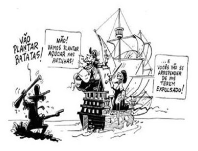 Expulsão dos holandeses do Brasil - Charge - HISTÓRIA&VESTIBULAR