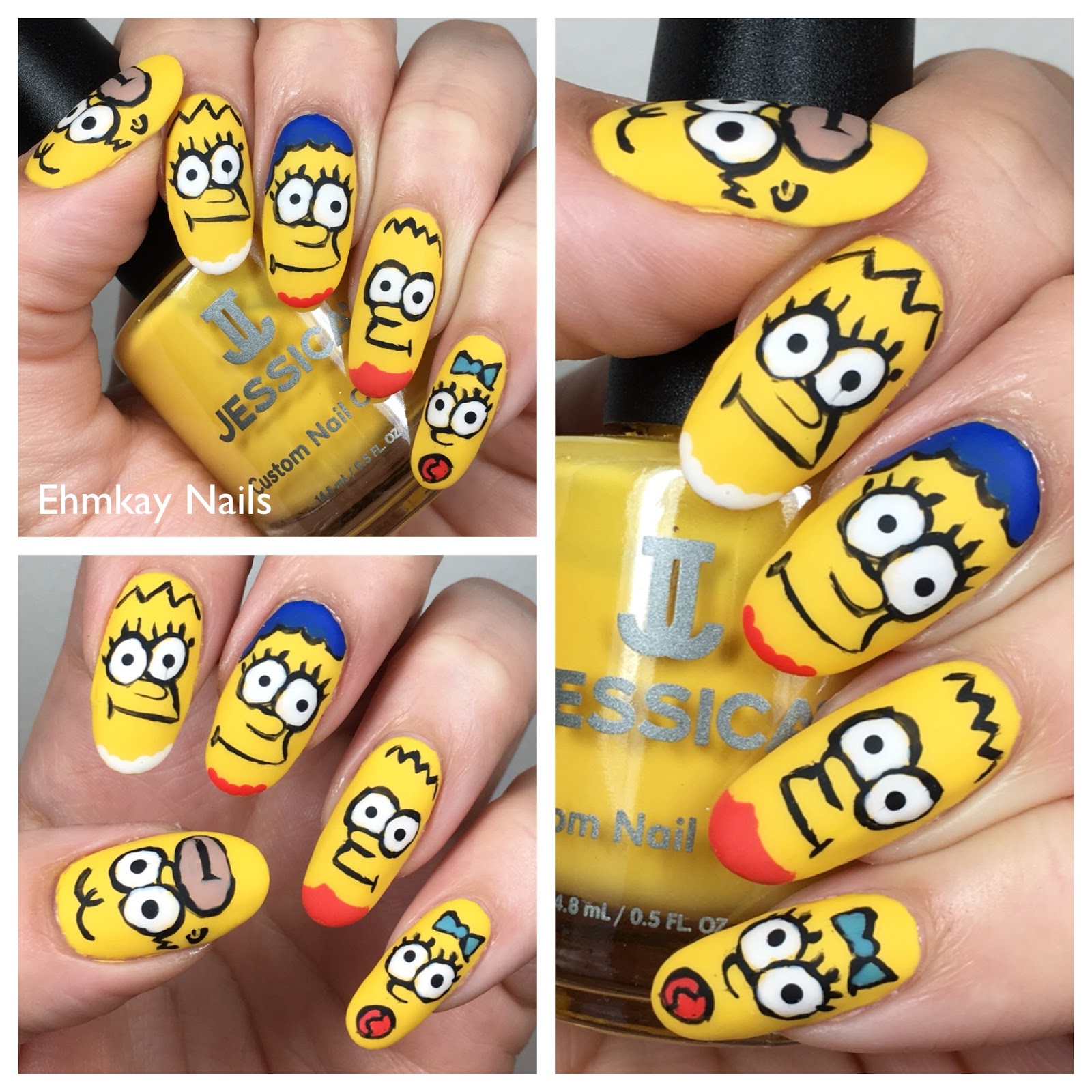 ehmkay nails: The Simpsons Nail Art