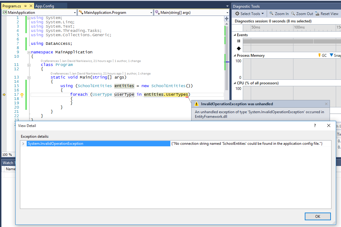 Jan David Narkiewicz (Developer): C#/Entity Framework 6: Project and ...