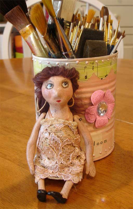 all things paper: my first paperclay doll all dressed