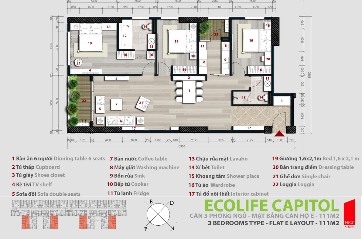 Sơ đồ mặt bằng thiết kế tòa A1 chung cư Ecolife Capitol | Dự án chung cư Hà Nội - Giá bán & Tiến ...