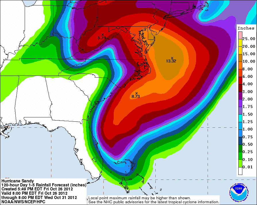 Arctic News: Hurricane Sandy moving inland