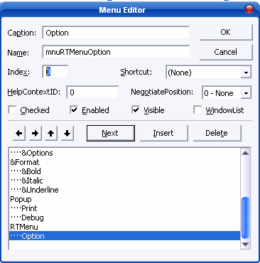How to Add/Delete Dynamic Menu Items in Runtime?
