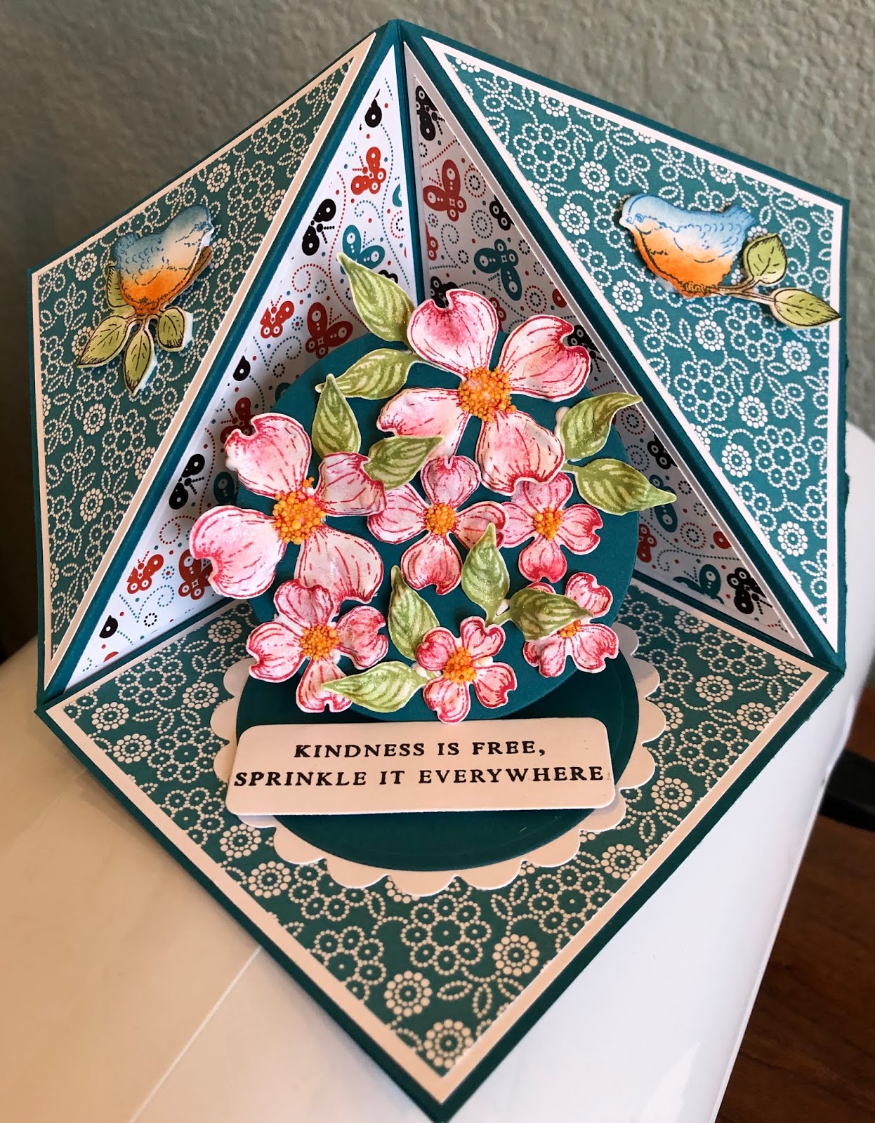 Paper Sunshine: Triangle Corner Pop Up Card