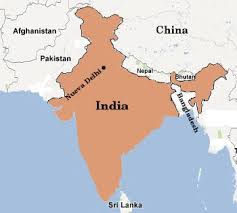 THE INDIA: india flag and india geographic location