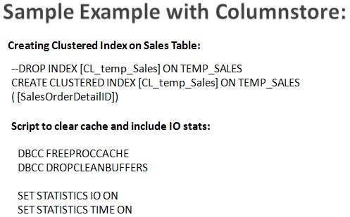 SQL Server Column Store Index - prosolutions