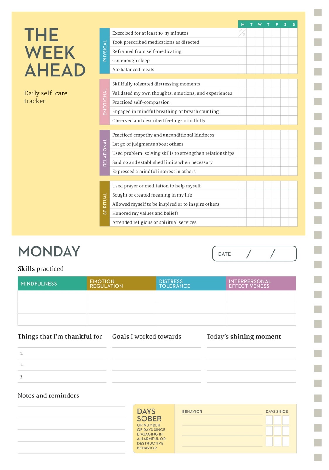 The Dialectical Behavior Therapy Wellness Planner by Amanda Smith, LMSW ...