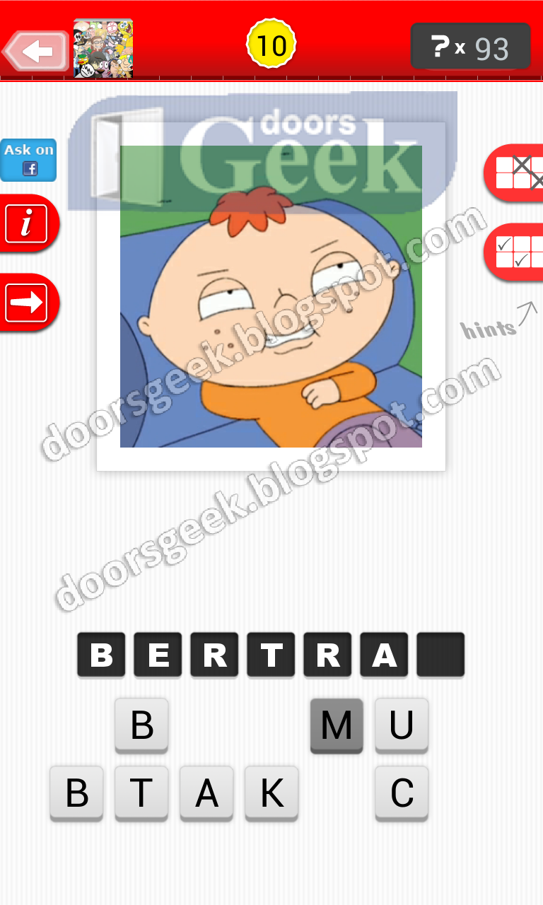 Guess The Cartoon Level 5-10 ~ Doors Geek