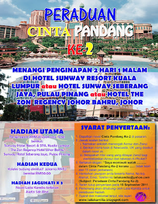 DUNIA LAILA KAMILIA: TAHNIAH KEPADA PEMENANG PERADUAN CINTA PANDANG KE-2