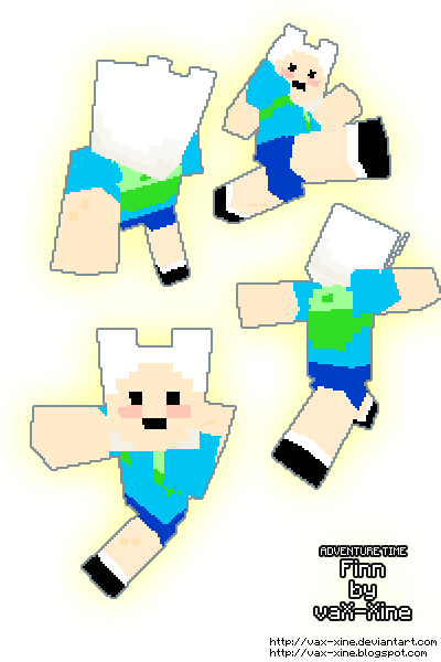 Adventure Time - Finn the human Minecraft Skin