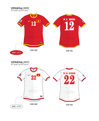 Football teams shirt and kits fan: Vietnam AFF 2012 Nike kits