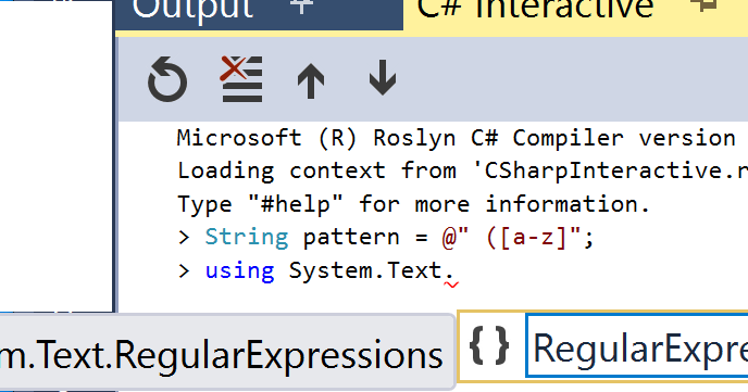 Hodentek: Regular Expressions with C# Interactive