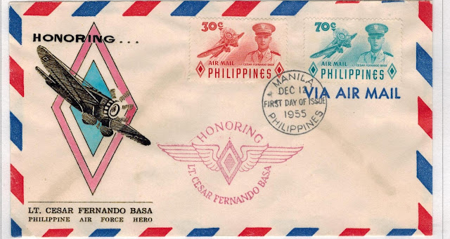 Philippine Republic Stamps : 1955 Lt. César Fernando Basa