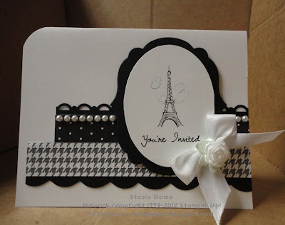 Stampin' & Scrappin' with Stasia: Paris Themed Invitations