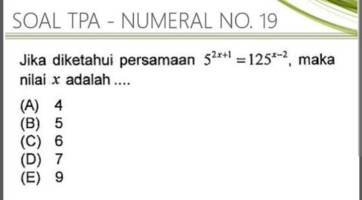 Contoh Soal Tes Potensi Akademik (TPA) Numeral - DWI PURWANTO
