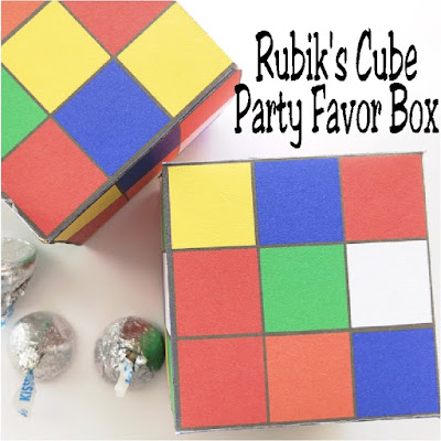 DIY Party Mom: Rubik's Cube Printable Party Favor Box