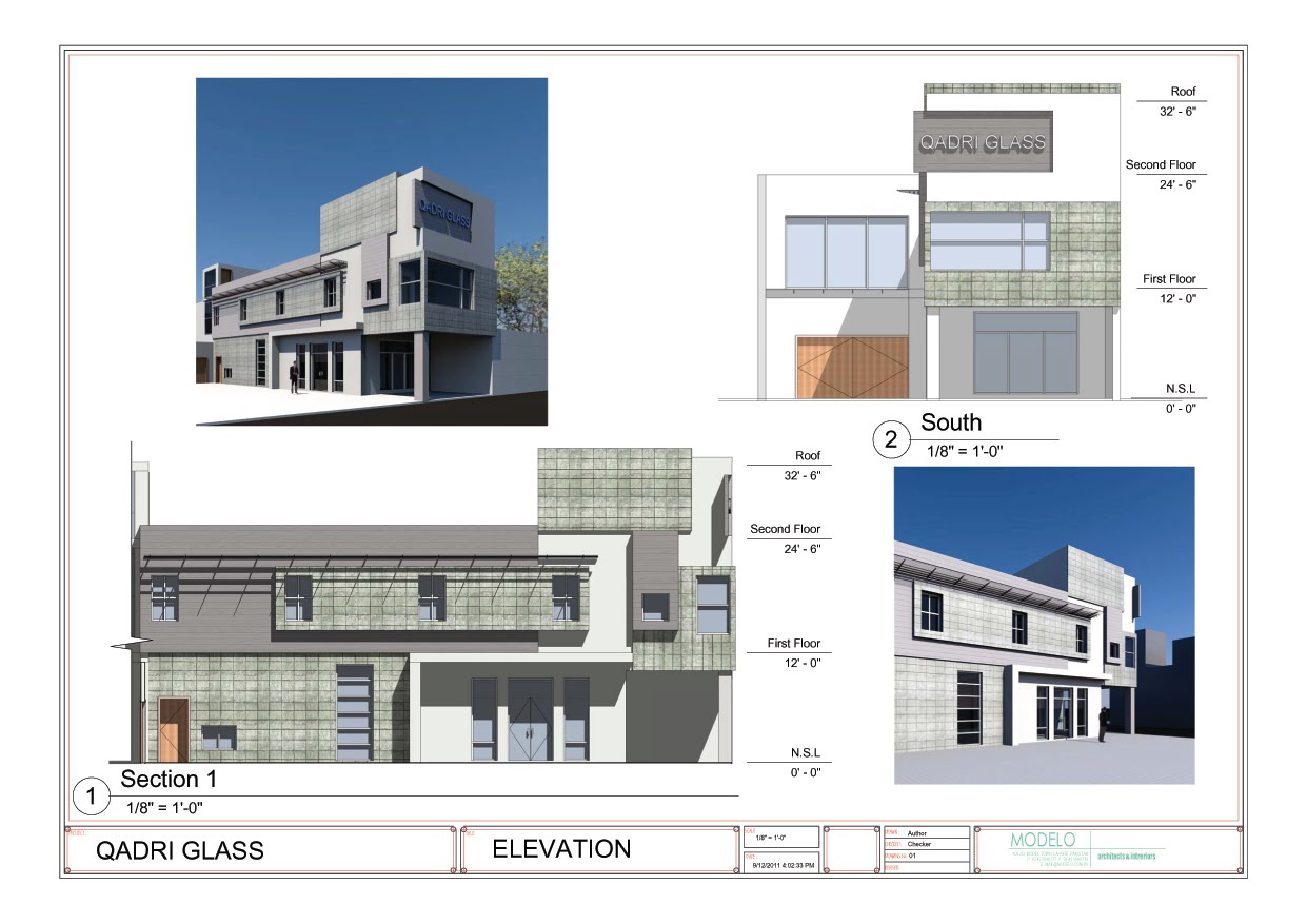 My Design Work: Glass Factory Elevation