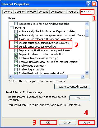 Internet Explorer Support: How to Disable Internet Explorer Script Error