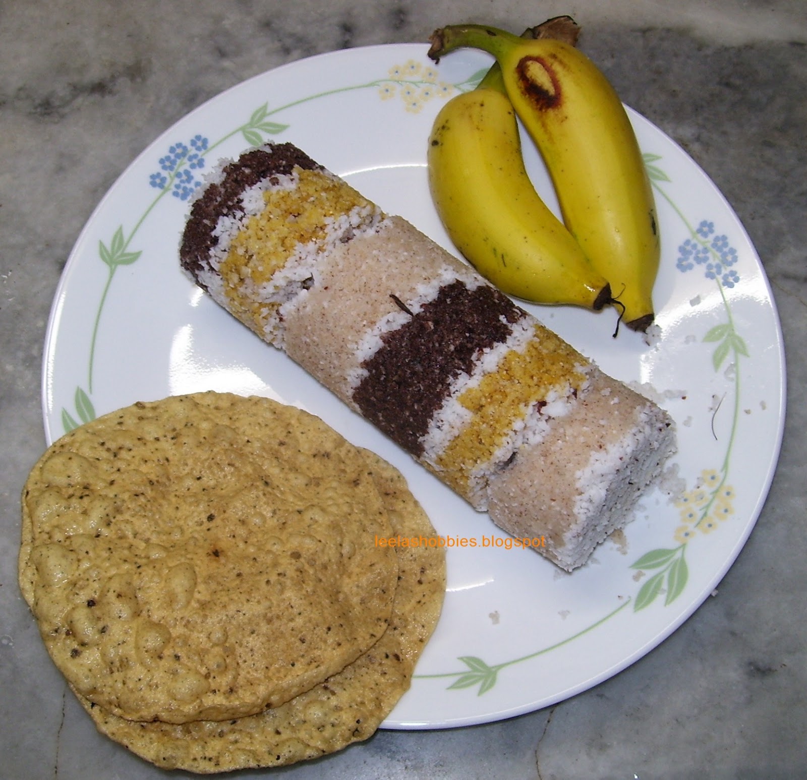 leelas hobbies: Tricolor Puttu