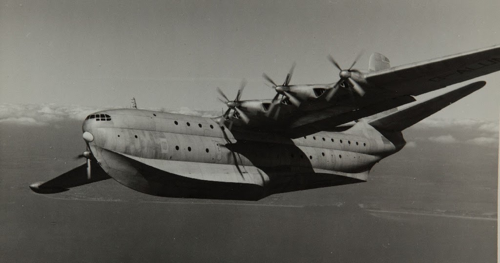 daily timewaster: First flight of the Saunders-Roe Princess flying boat.