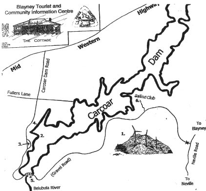 Carcoar Dam Sailing Club: Direction Maps