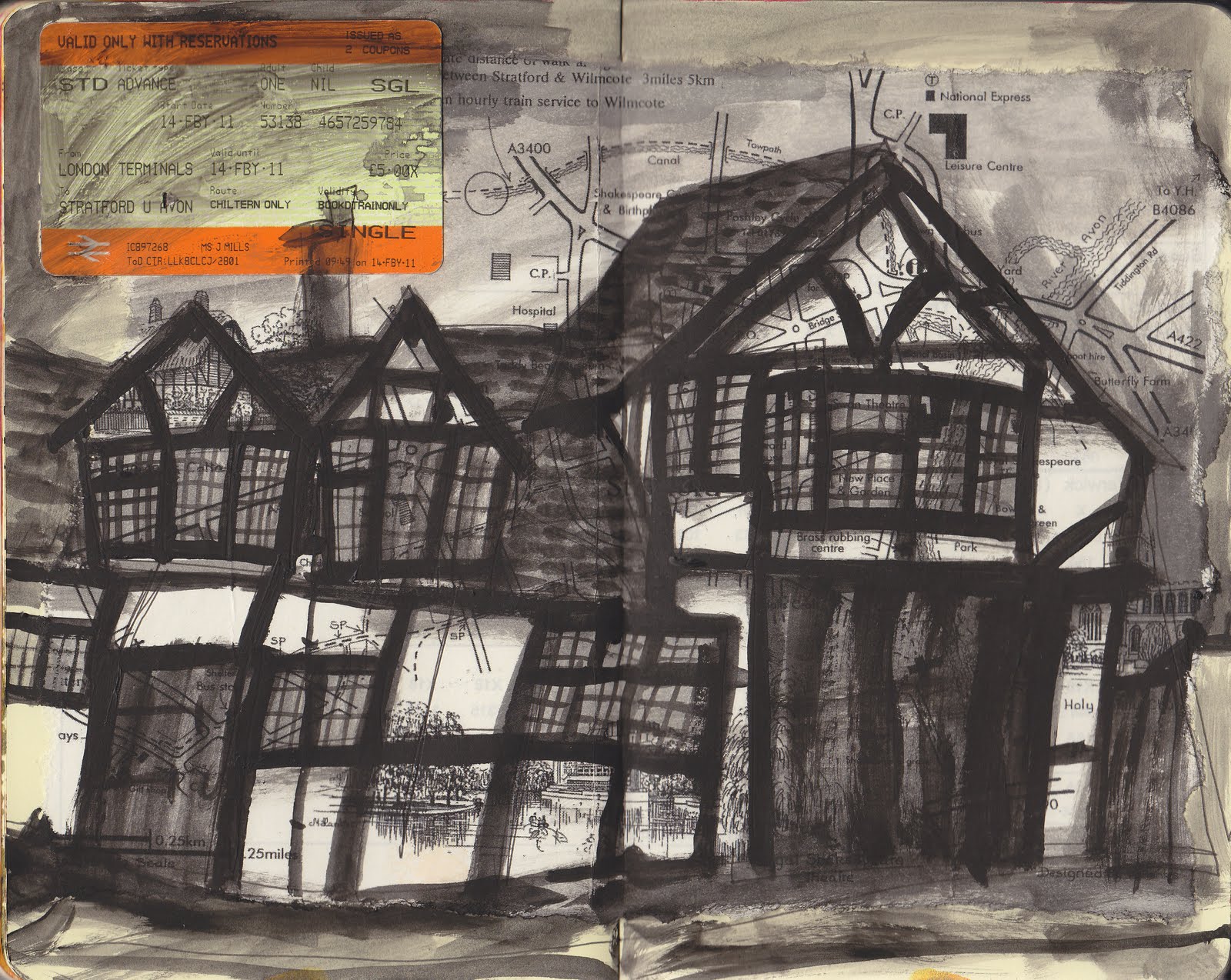 Daniel Worth Art: Tudor house