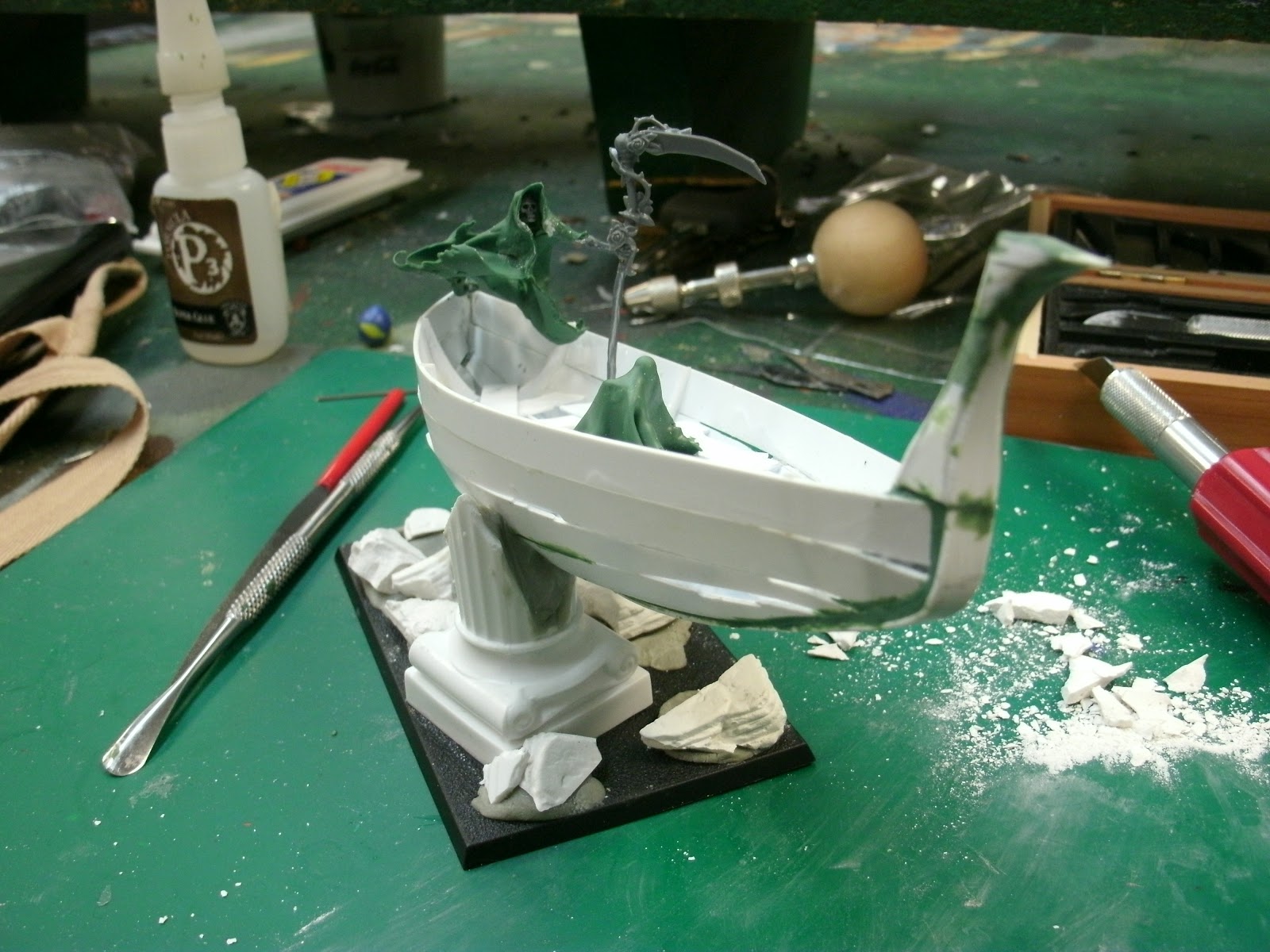 Monster Lab Miniatures: Charon Boatman of River Styx Model Complete