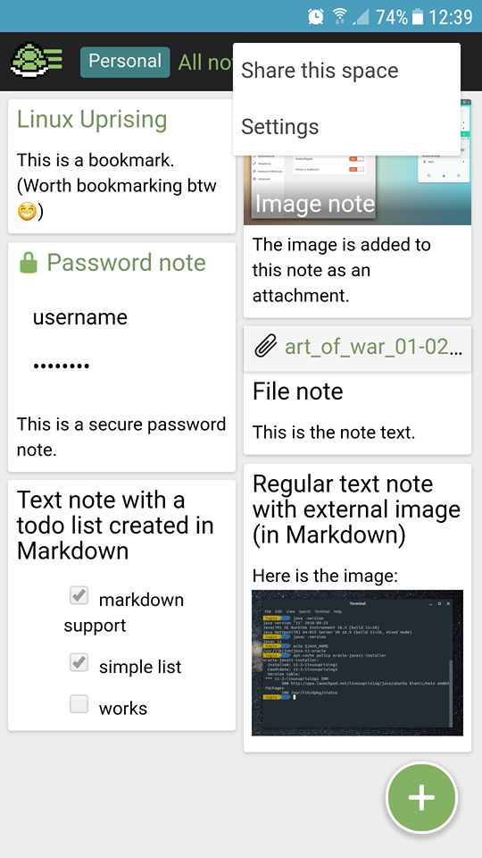 Turtl Secure Note Taking Tool Updated With Sharing For Its Android App, More - Linux Uprising Blog