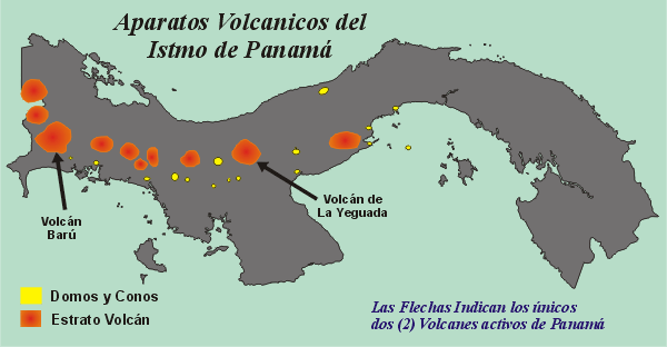 Volcanes de Panamá: Volcanes en Panamá