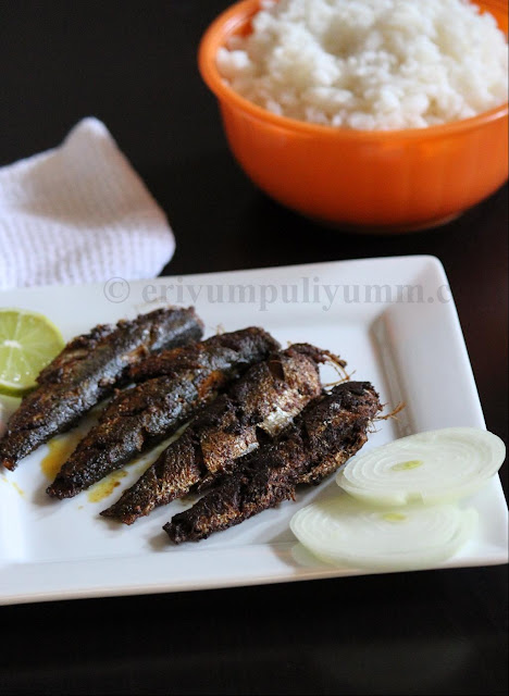 Erivum Puliyum: Sardine Fry / Mathi (Chala) Varuthathu