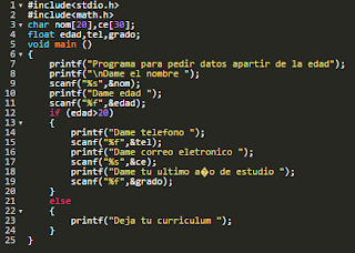Programa para pedir datos a partir de la edad