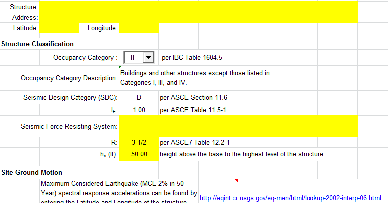 Civil Engineering References: Seismic Analysis using IBC 2006